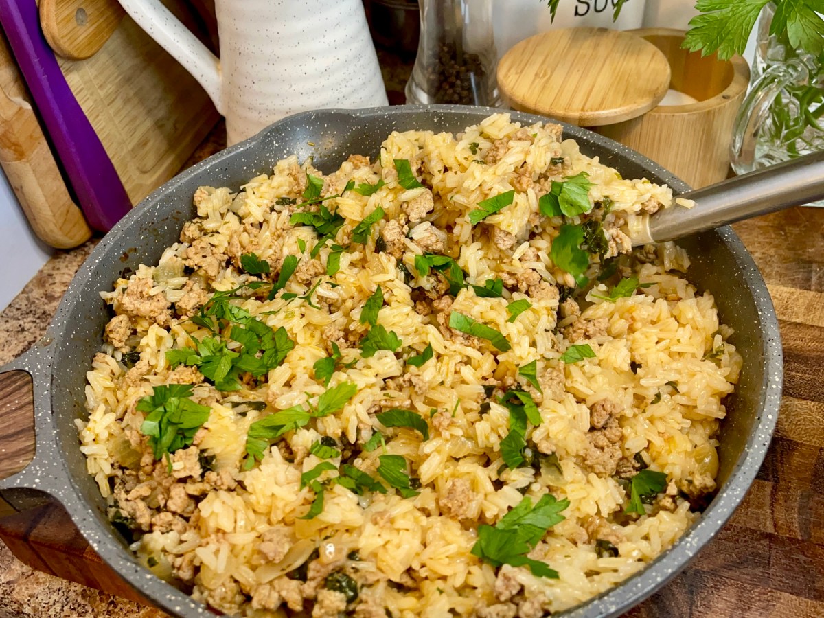 One Pot Turkey & Rice – The Lazy Girl's Kitchen